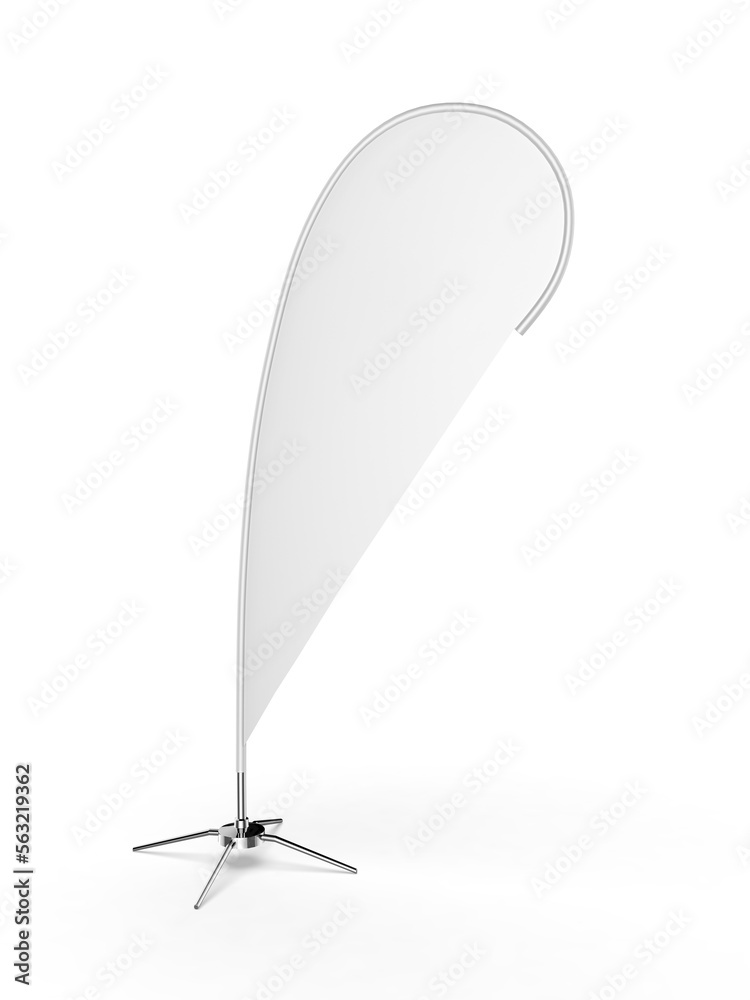 Blank white teardrop bow flag outdoor advertising shield beach flag ...