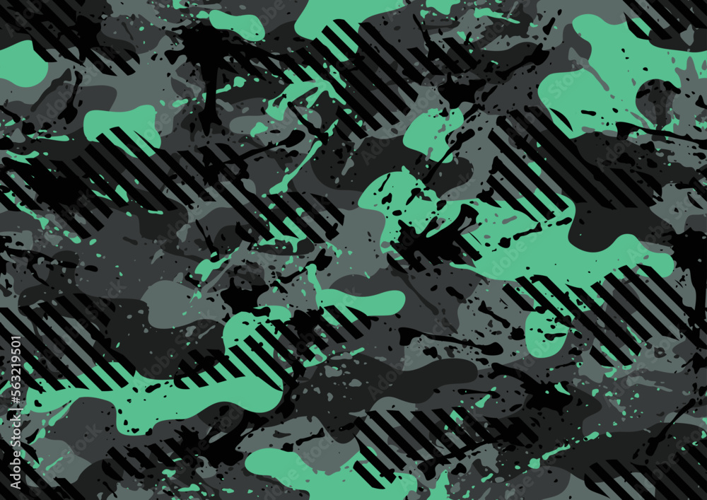 Grunge camouflage texture seamless pattern. Abstract modern endless ...