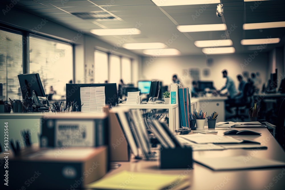 Blurred office room background perfect for website, wallpaper or print ...