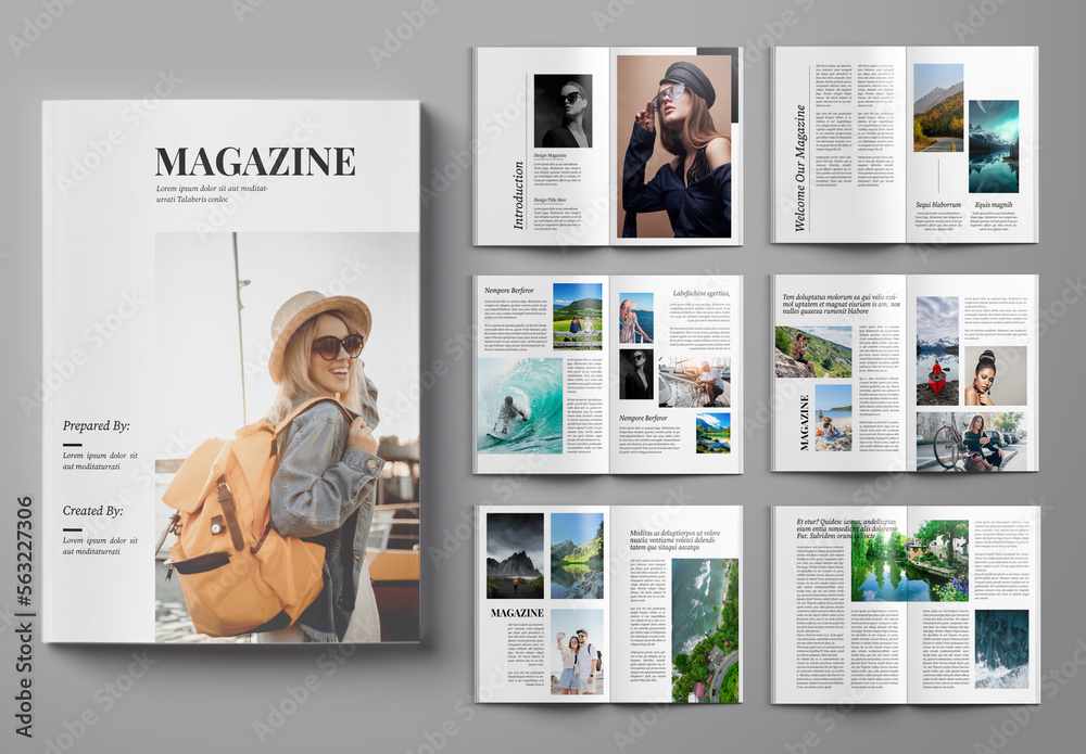 Magazine Layout Stock Template | Adobe Stock