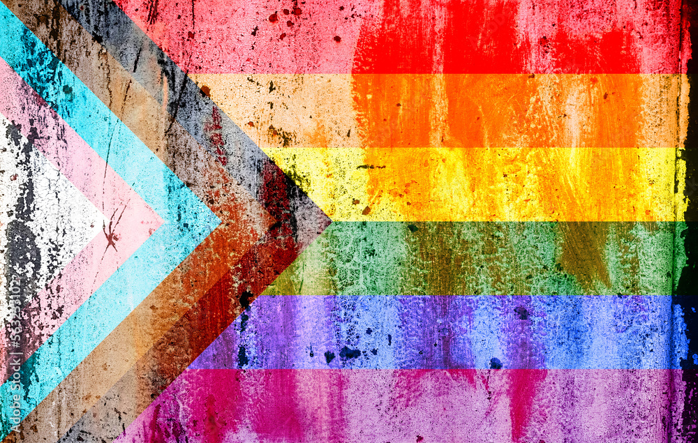 The Progress Pride flag lgbtq Progress LGBTQ rainbow flag . Freedom and ...