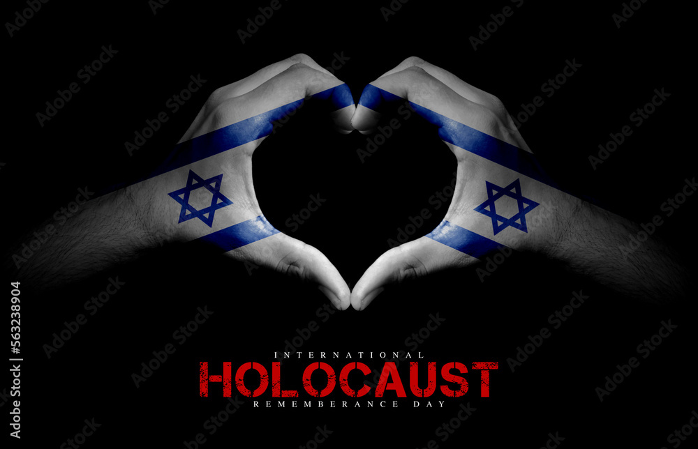 International holocaust remembrance day creative poster with Israel ...