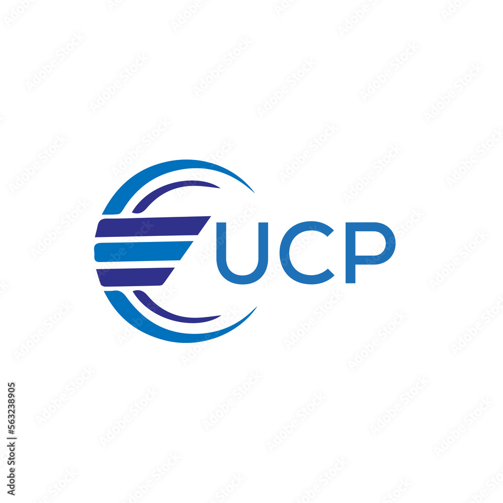 UCP letter logo. UCP blue image on white background. UCP vector logo ...