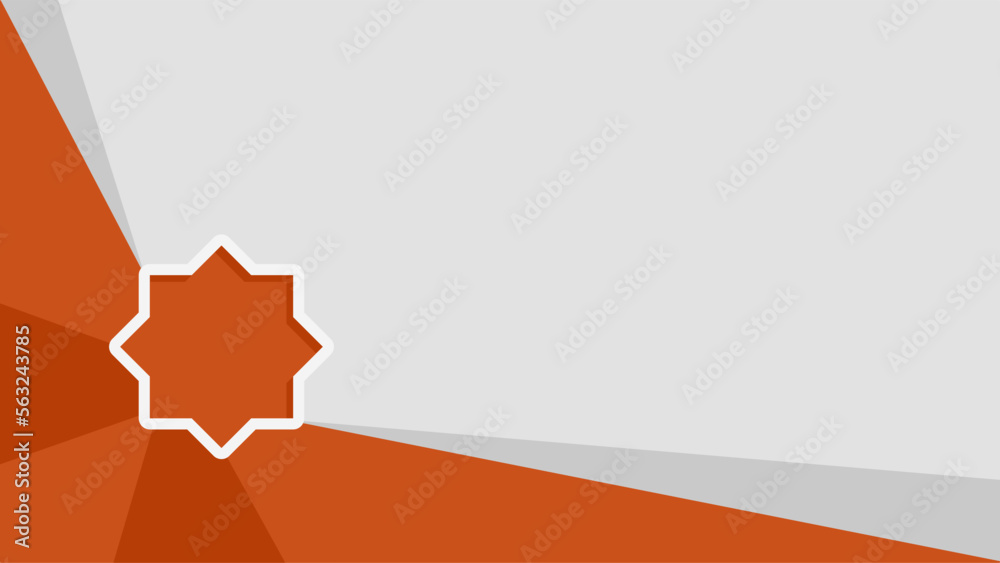 simple orange template background with islamic style Stock Vector ...