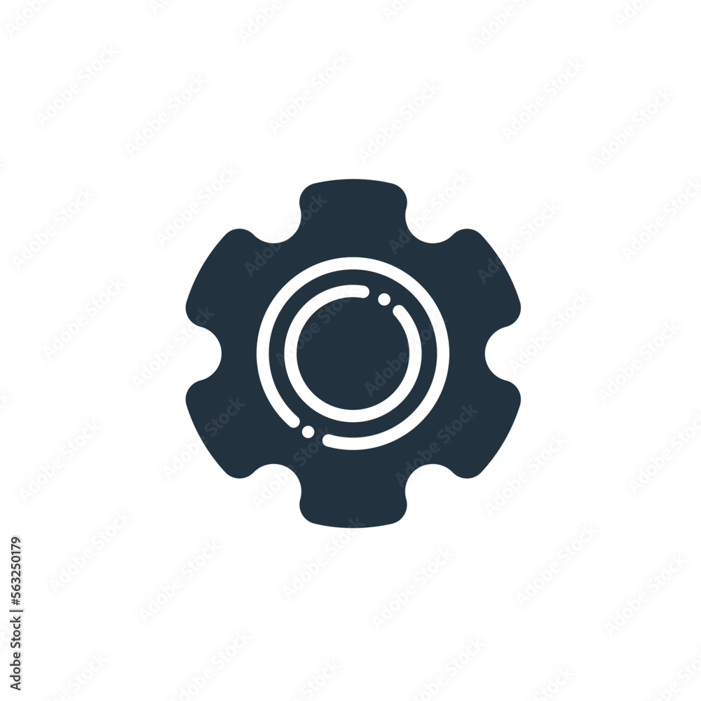 Gear icon in trendy flat style isolated on white background for your ...