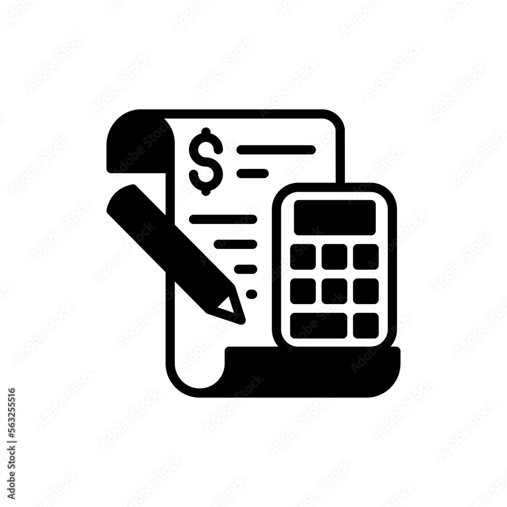 Expenses icon in vector. Logotype Stock Vector | Adobe Stock