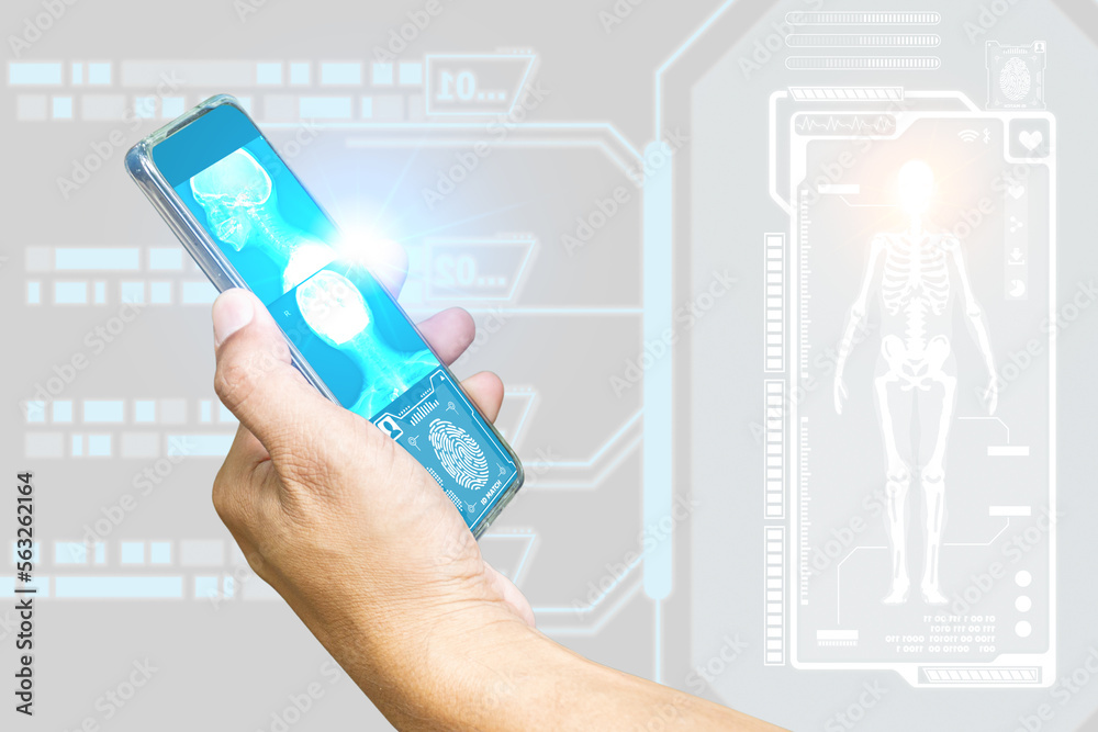 Examines a technological digital holographic plate representing the ...