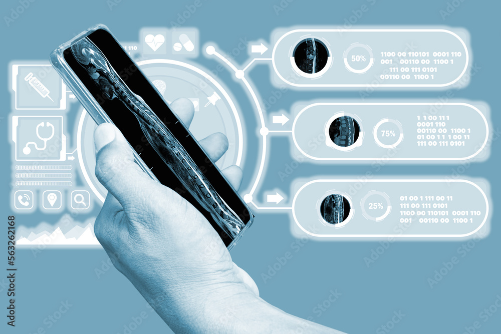 Examines a technological digital holographic plate representing the ...