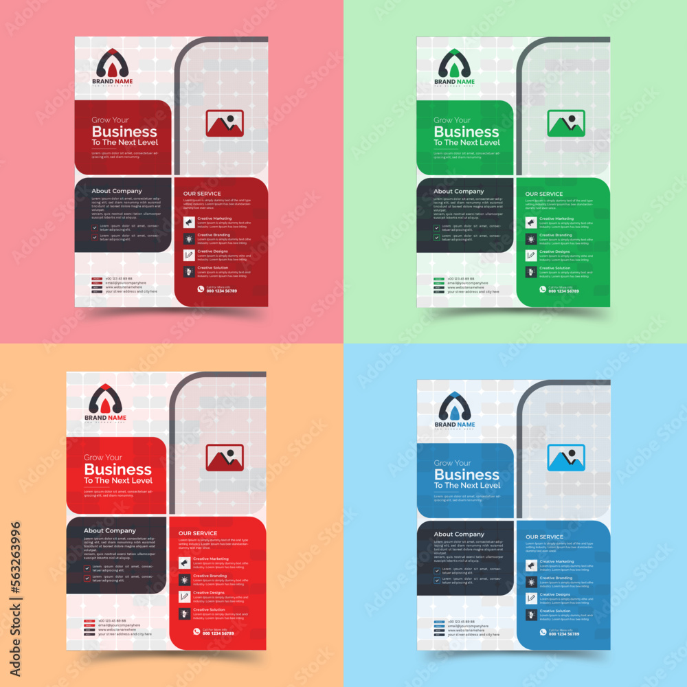 modern Corporate Flyer design template, a4 flyer templates, in blue ... modern Corporate Flyer design template, a4 flyer templates, in blue ...