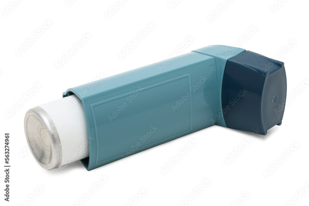 Aplicador plástico spray, usado para inalação por via oral de um ...