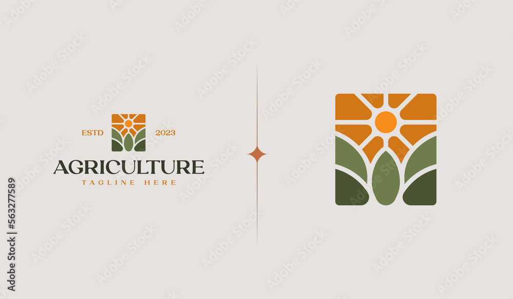 Agriculture Logo Template. Universal creative premium symbol. Vector ...