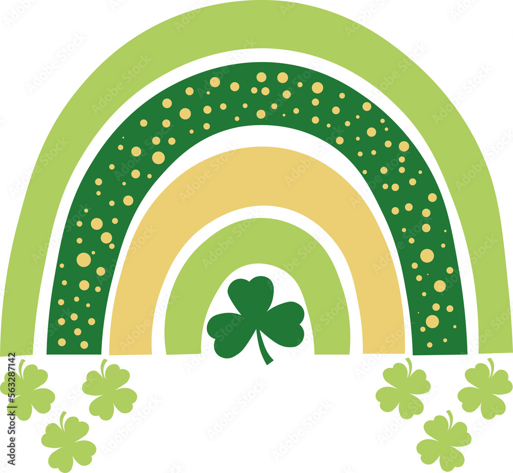 St Patrick's Day Rainbow isolated Vector illustration on white ...
