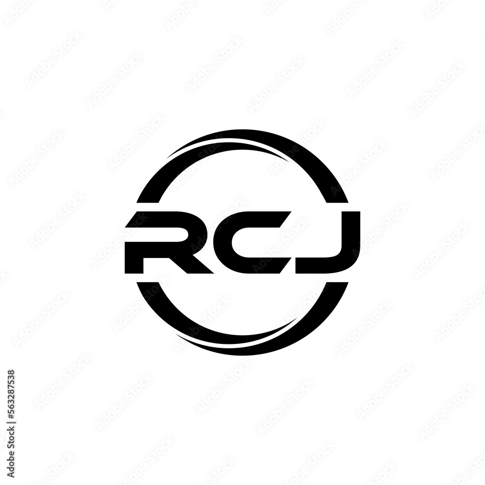 RCJ letter logo design with white background in illustrator, cube logo ...