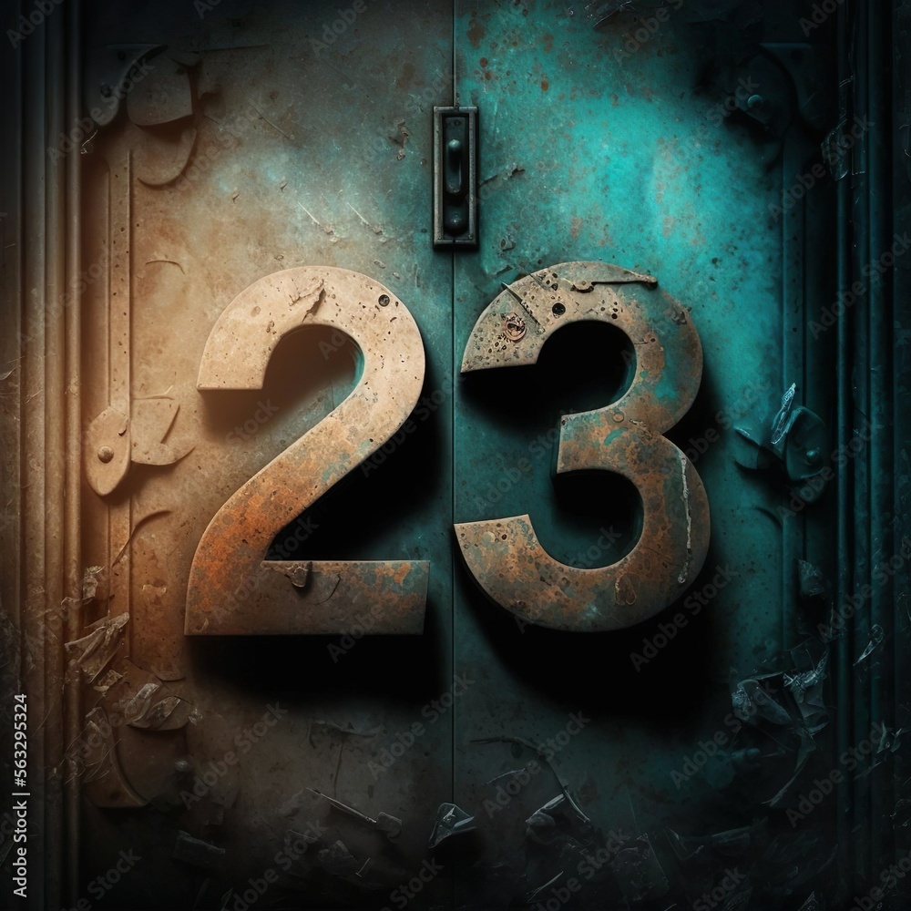 Number 23, Number 2023. 2023. Number 23 is on the doors. Created with ...