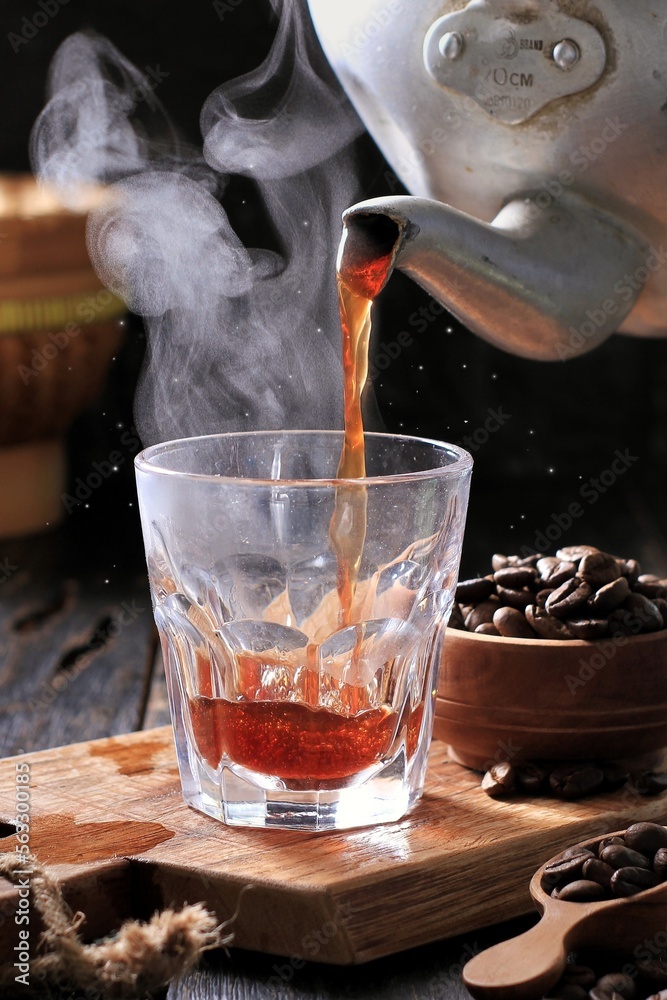 Tea is an aromatic beverage prepared by pouring hot or boiling water ...