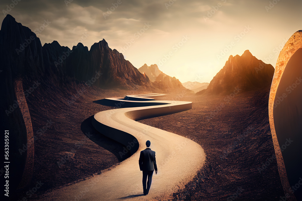 Man Walking In The Distance