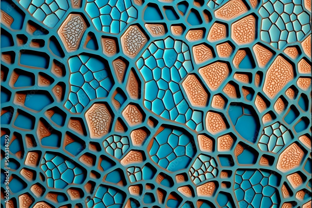 highly detailed voronoi pattern repeating pattern carved lacquer half ...