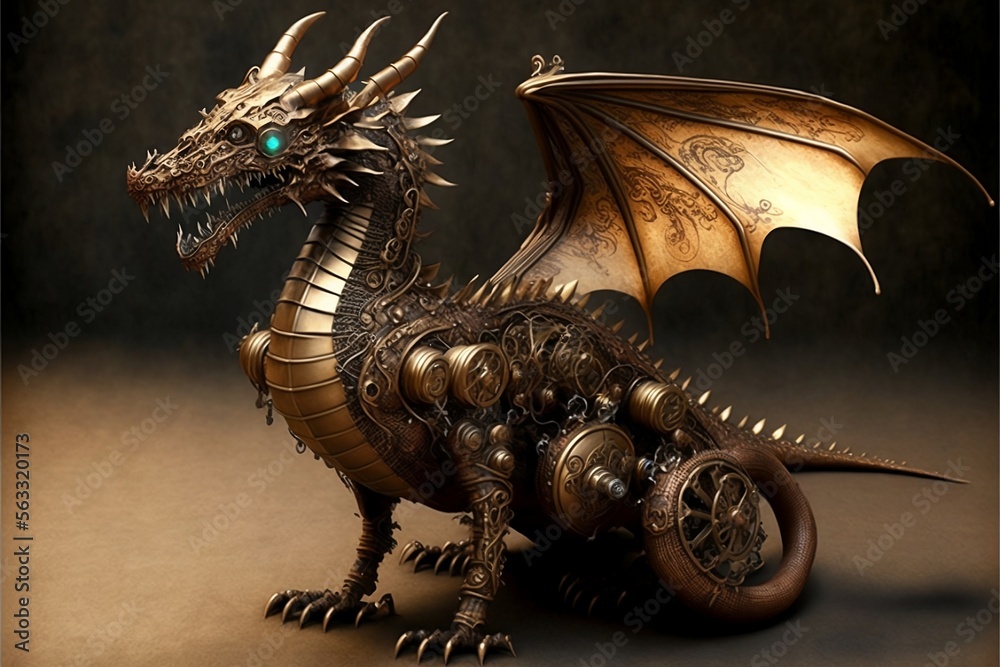 Steampunk Dragon Art