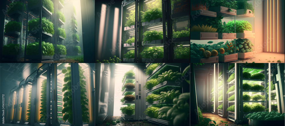 Vertical Farming Concept, 3d future plant Laboratory, Agriculture ...