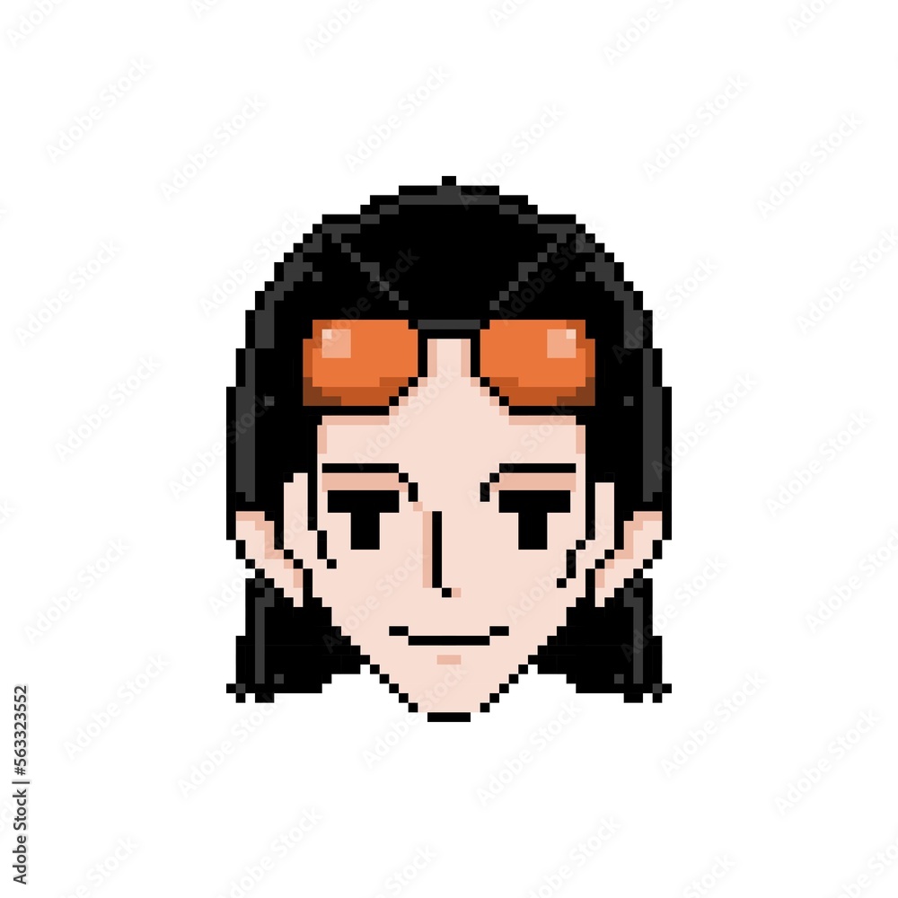Pixel art nico robin one piece anime, strawhat pirates Stock ...