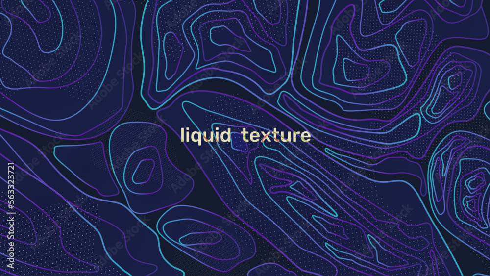 Topography gradient texture. Liquid pattern. Modern Memphis fluid dark ...