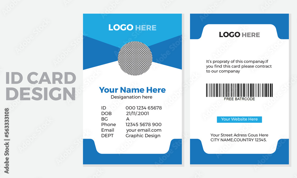 Modern Id Card Design,Creative Id Card Design,Business Id Card Design ...