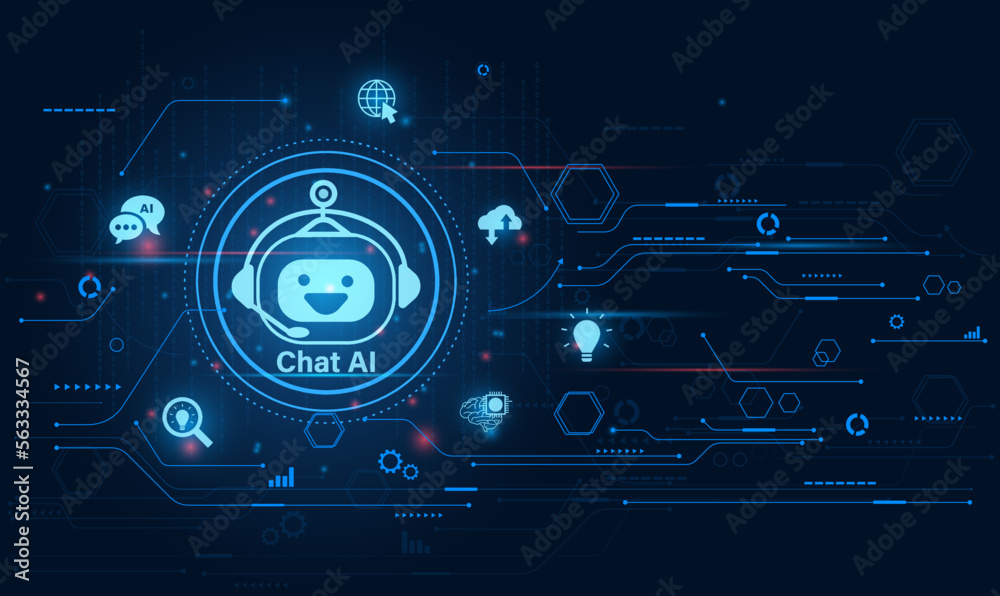 ChatGPT for Chat with AI or Artificial Intelligence. smart AI or ...
