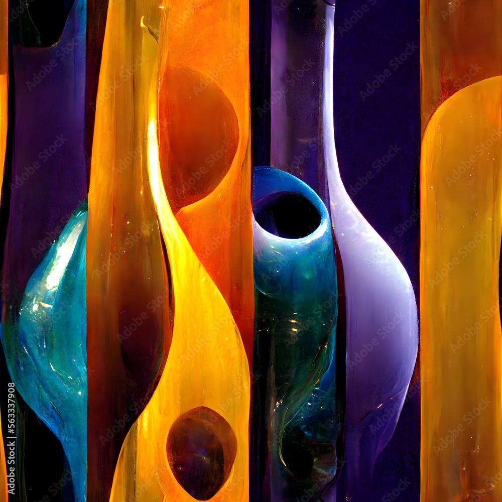 Blown glass structures organic abstract shapes concept art melting ...