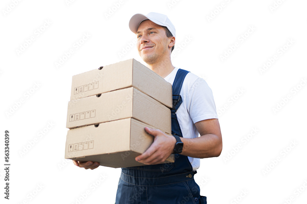 Courier uniform delivery courier company many cartons carton order to ...