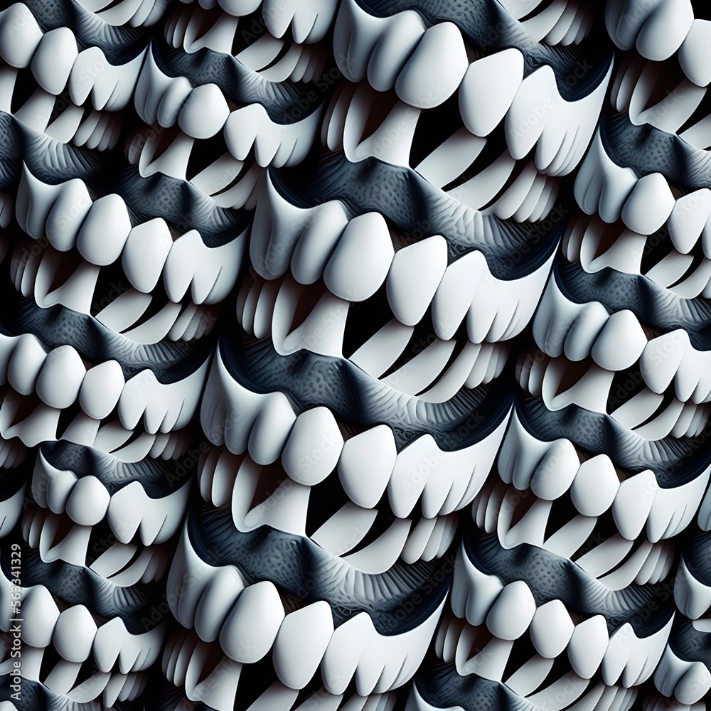 teeth pattern wallpaper illustration Stock Illustration | Adobe Stock
