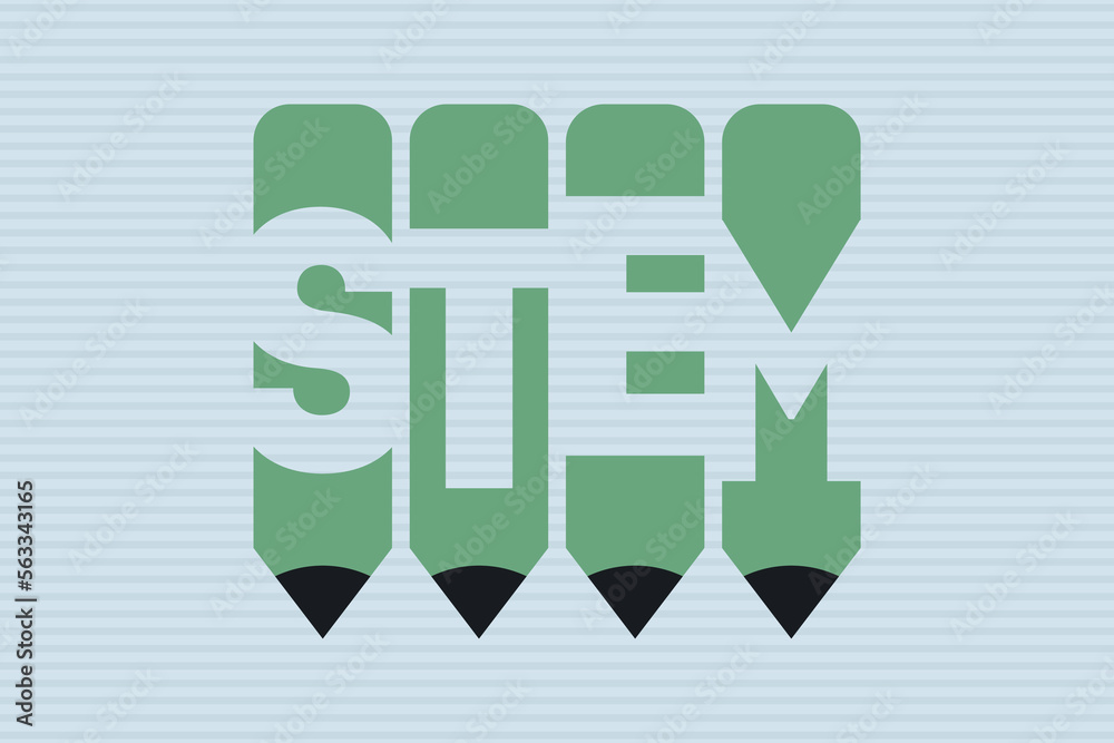 Stem text with Pen symbol creative ideas design, vector illustration ...