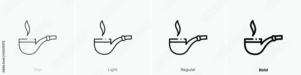 pipe icon. Thin, Light Regular And Bold style design isolated on white ...