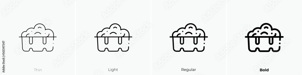 minced meat icon. Thin, Light Regular And Bold style design isolated on ...
