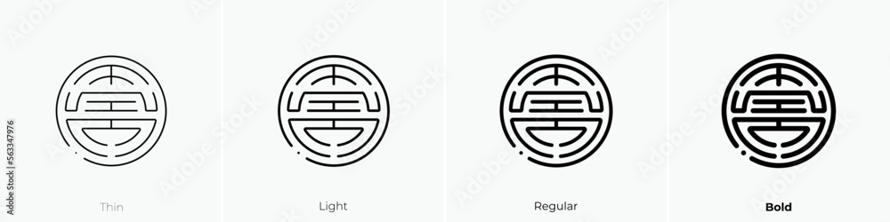 longevity icon. Thin, Light Regular And Bold style design isolated on ...