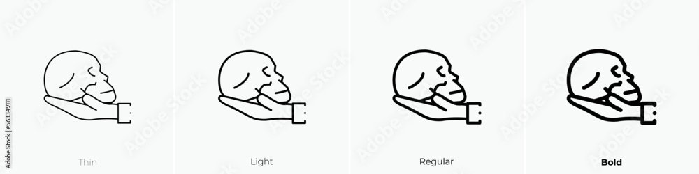 hamlet icon. Thin, Light Regular And Bold style design isolated on ...