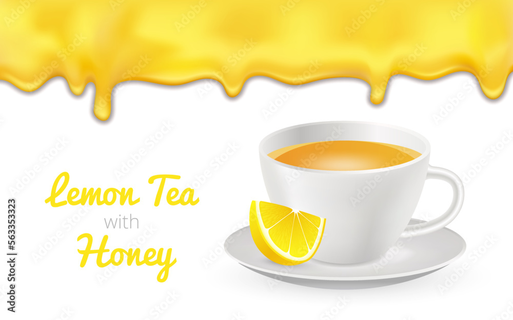 3d realistic green tea in white cup. Vector illustration. Realistic ...