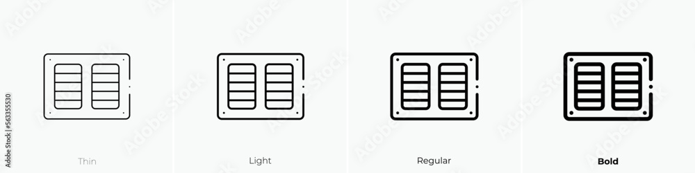 air filter icon. Thin, Light Regular And Bold style design isolated on ...