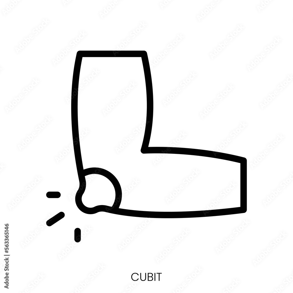 cubit icon. Line Art Style Design Isolated On White Background Stock ...