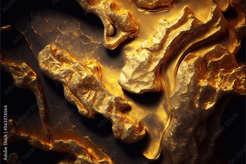 luxury gold mineral rock background, wealth finance, generative ai ...