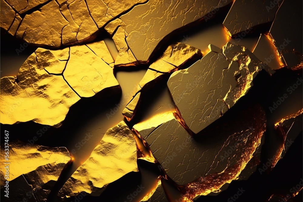 luxury gold mineral rock background, wealth finance, generative ai ...