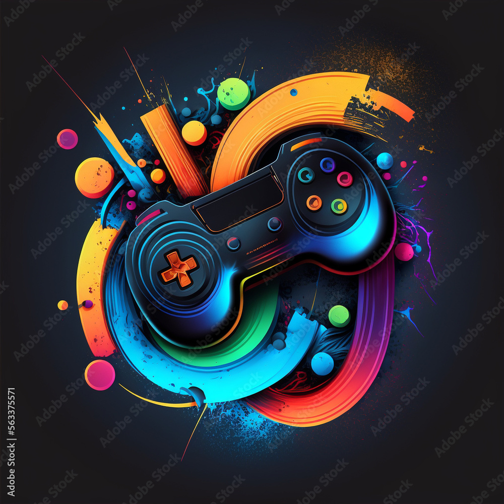 Bold and Innovative Abstract Gaming Controller Art for the Most Modern ...