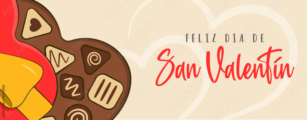 Happy Valentine's Day, lettering in Spanish (Feliz día de San Valentín ...