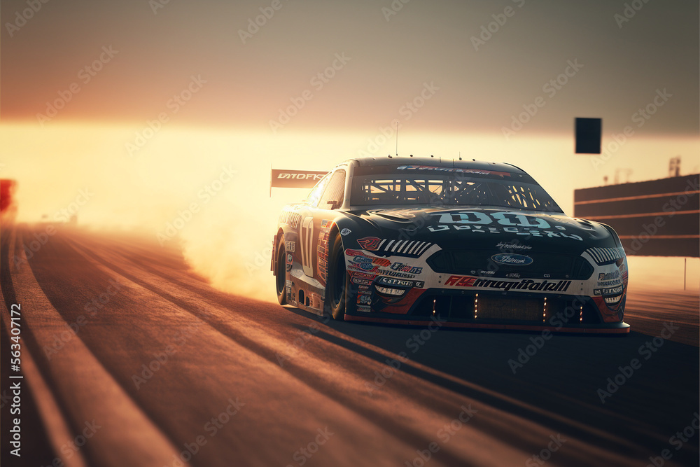 NASCAR, Motorsports, Generative AI, Illustration Stock Illustration ...