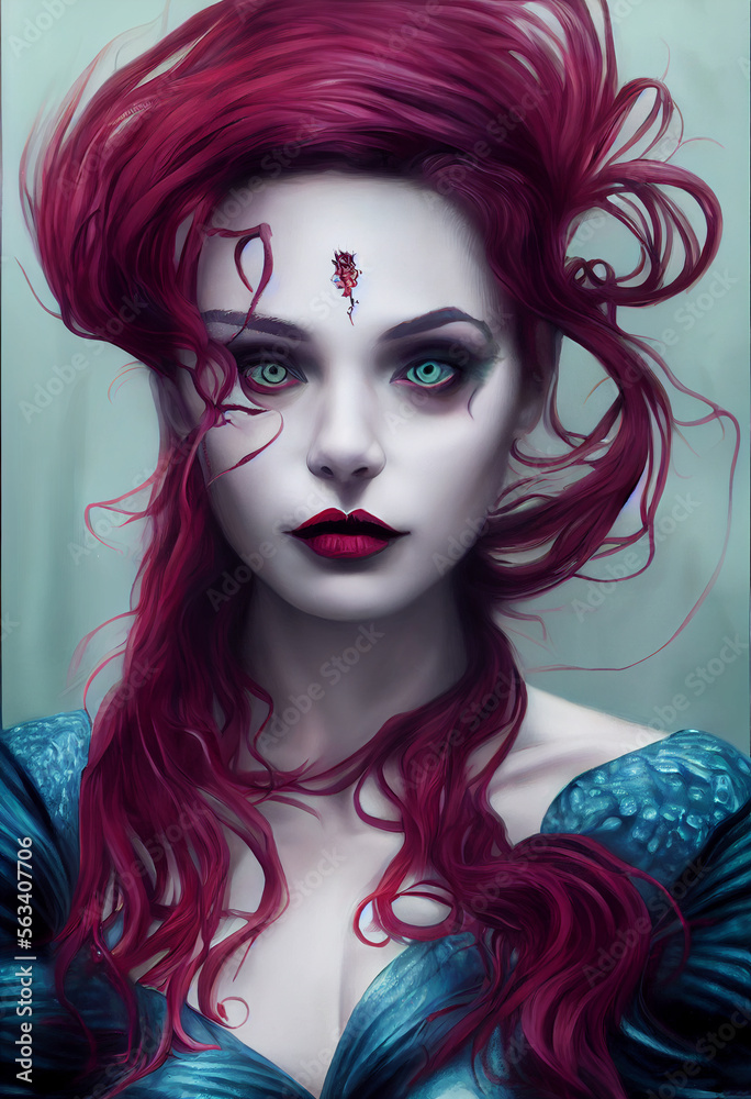 Beautiful Red Haired Vampire with Rose Tattoo. [Fantasy / Historic ...
