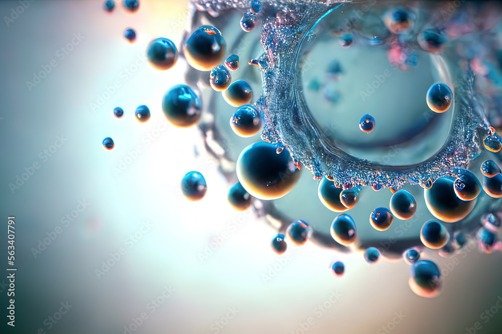 Microscopic electron macroscopic close view of cells and ovum attacked ...