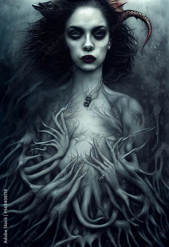 A Terrifying Ocean Demon. Vampiric Mermaid. [Fantasy / Historic ...