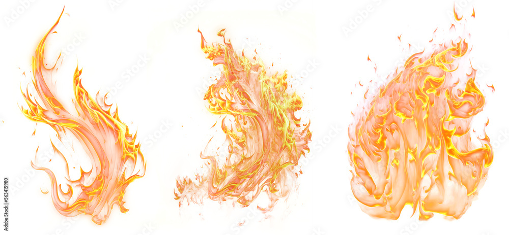 Fire collection PNG. Realistic Fire Flames with smoke transparent on ...