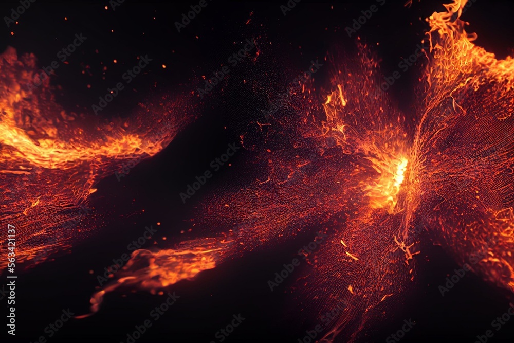 ภาพประกอบสต็อก Fire embers particles texture overlays . Burn effect on ...