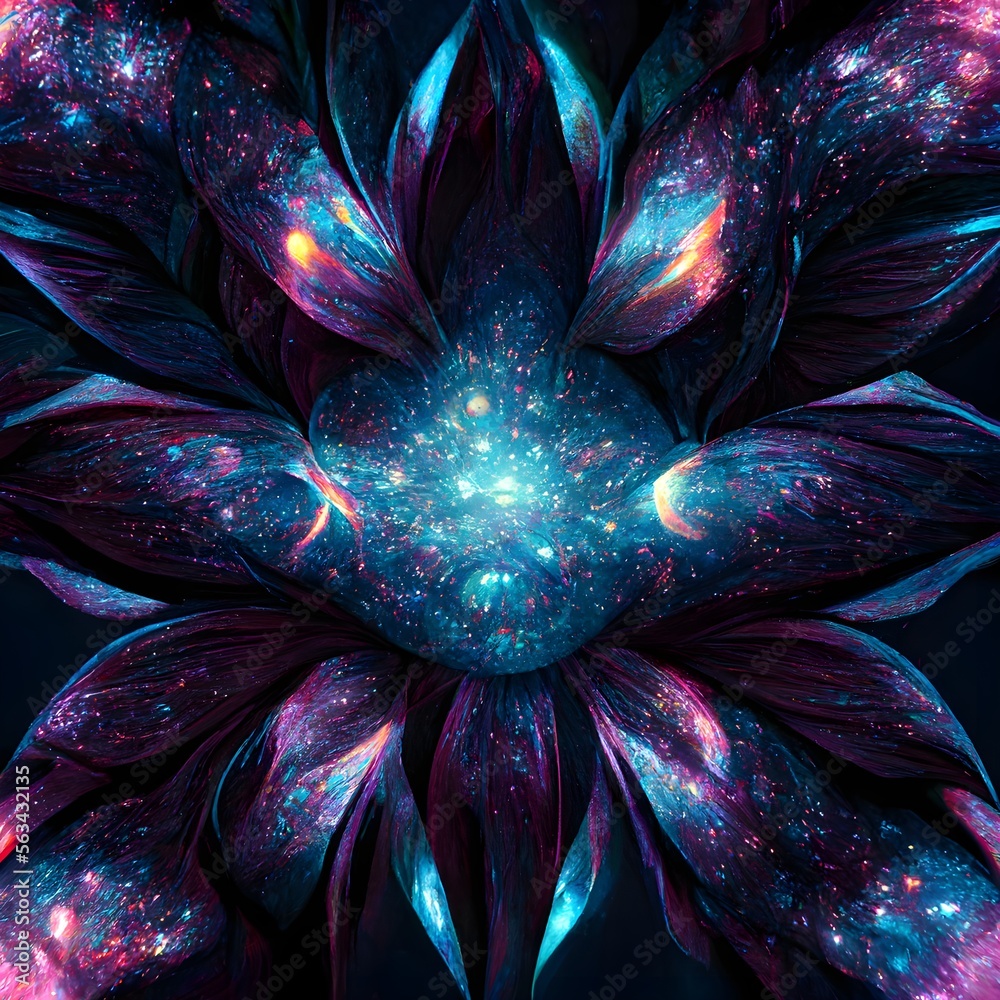 flat quantum print pattern wallpaper pastel blacklight sun stars nebula ...