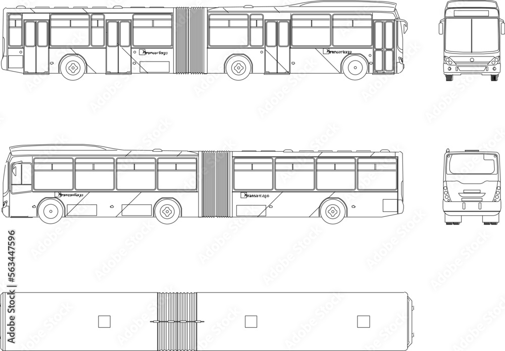 set of icons sketch vector illustration of bus design looking various ...